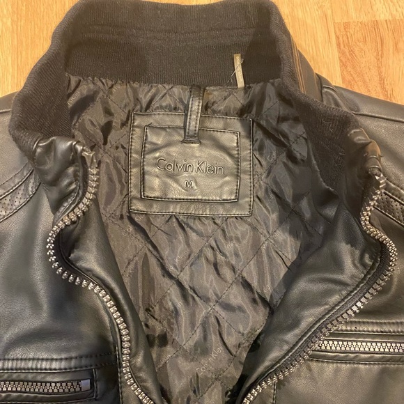Calvin Klein | Jackets & Coats | Calvin Klein Faux Leather Jacket ...